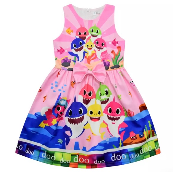 Dresses | Girls Baby Shark Party Dress | Poshmark